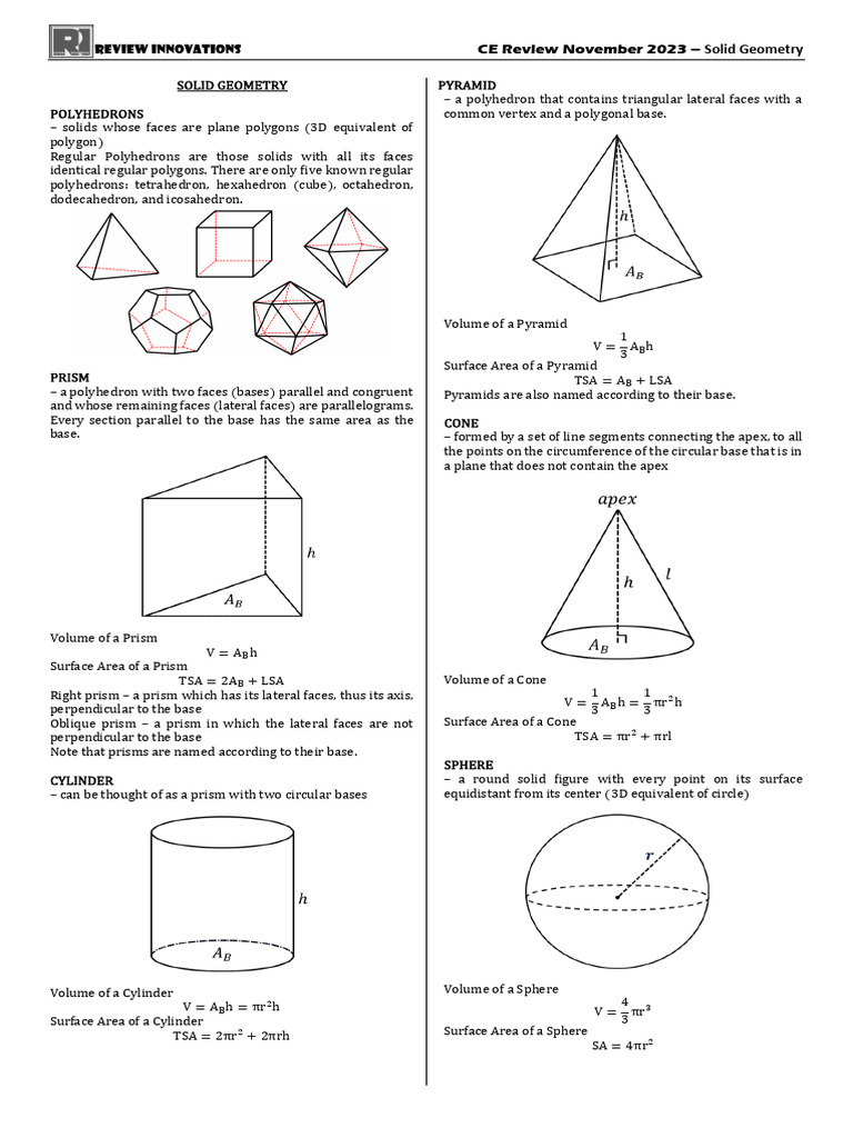Solid Geometry | PDF