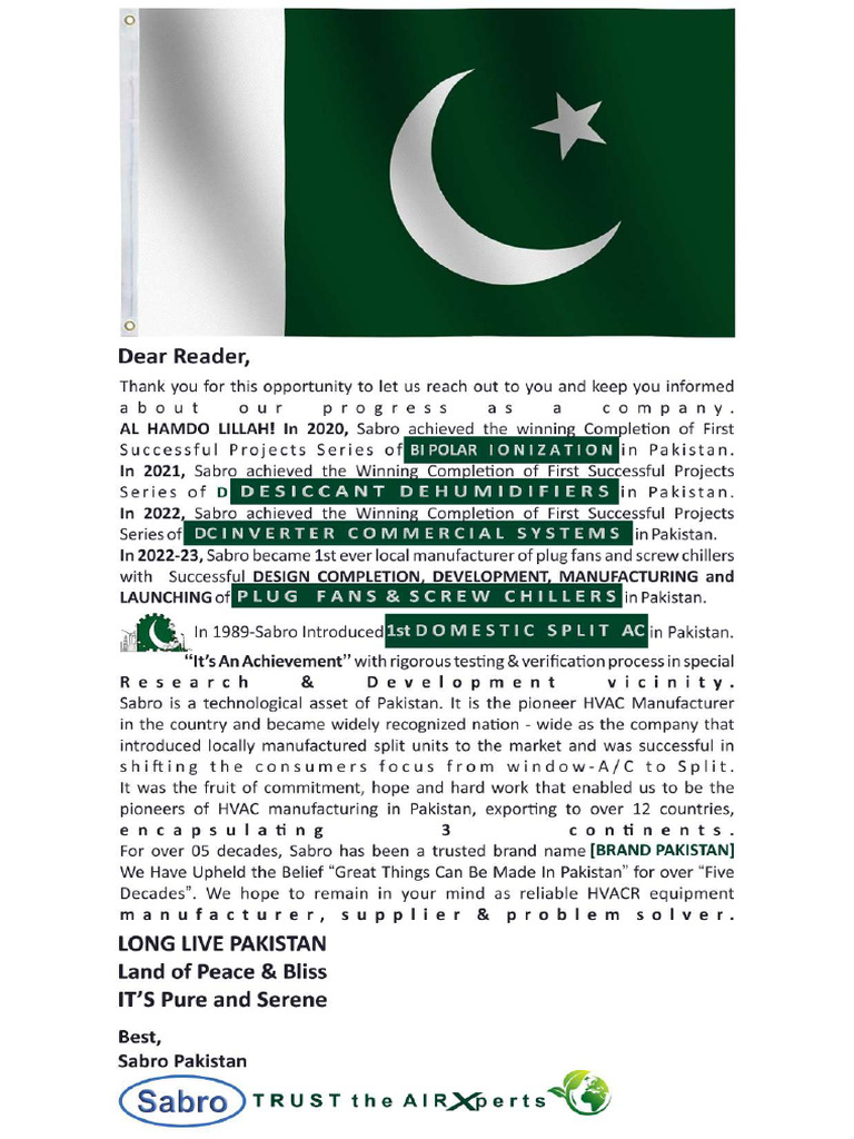 Sabro Air Conditioning | PDF