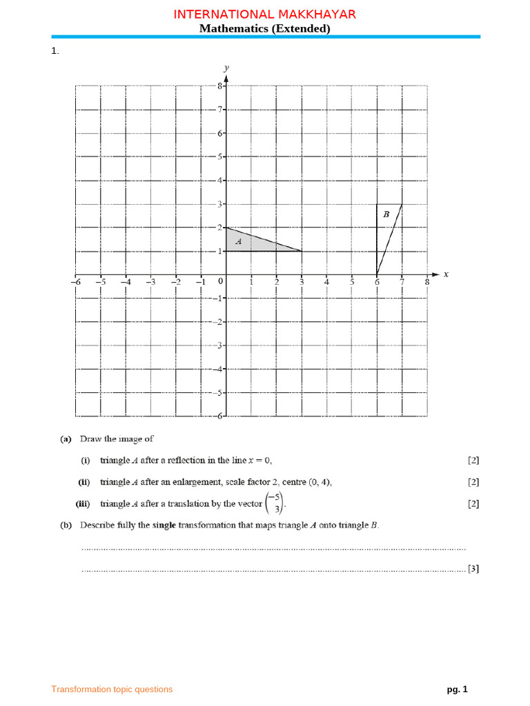 Transformation Topic Questions | PDF