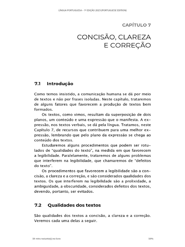 Cap. 7 Concisão, Clareza e Correção - TERRA, Ernani | PDF