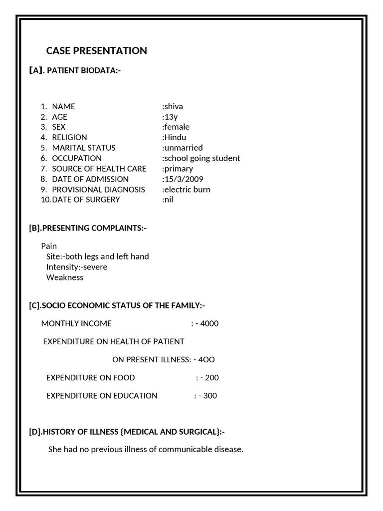 Case Study On Burn | PDF
