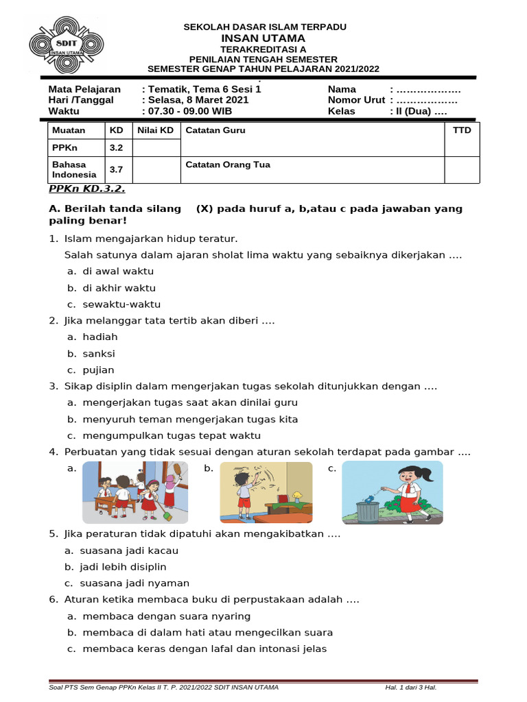 PTS Tema 6 Sesi 1 | PDF