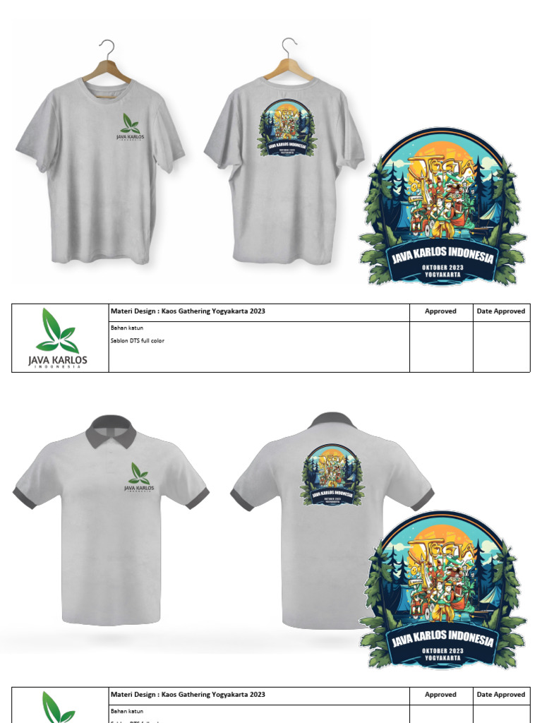 Form Pengajuan Kaos Gathering 2023 | PDF