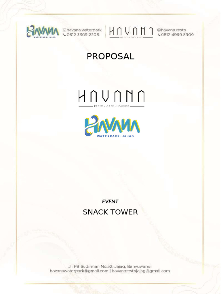 Proposal Snack Tower | PDF