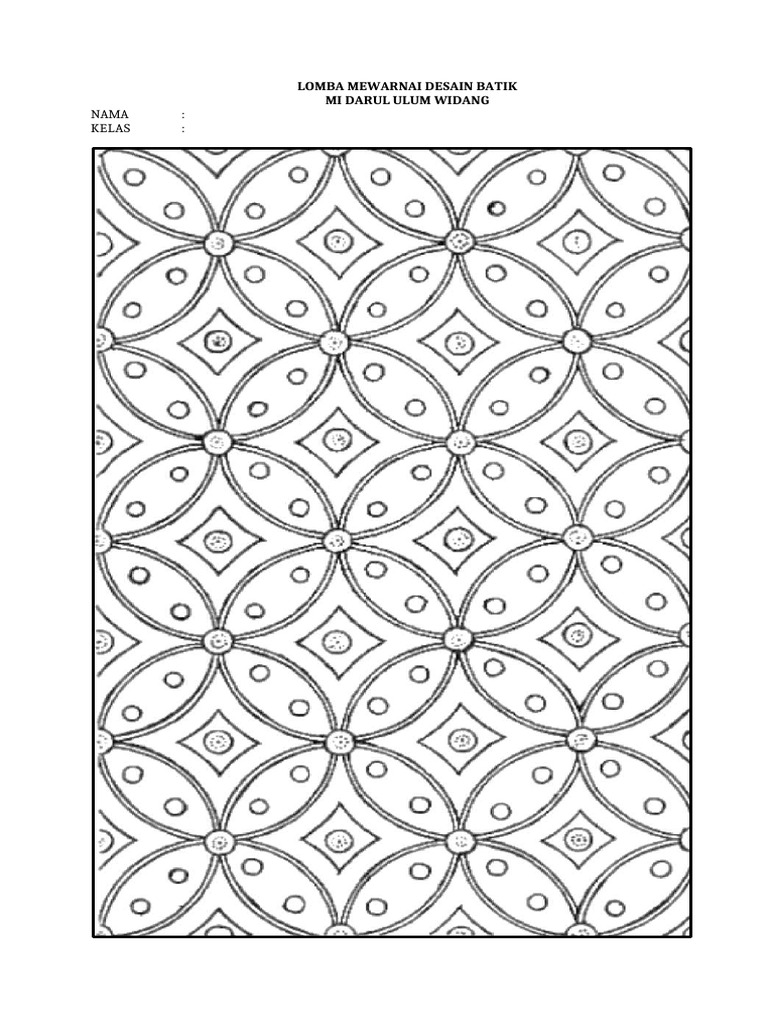Lomba Mewarnai Desain Batik | PDF