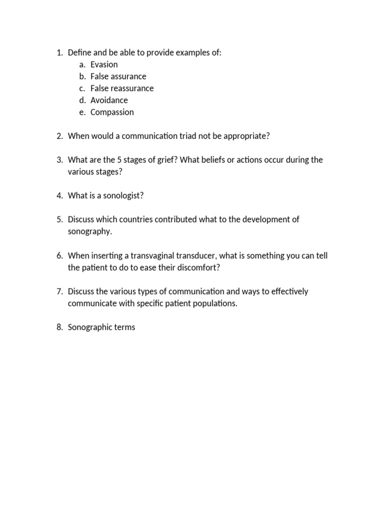 Exam 1 Zoom Study Guide | PDF