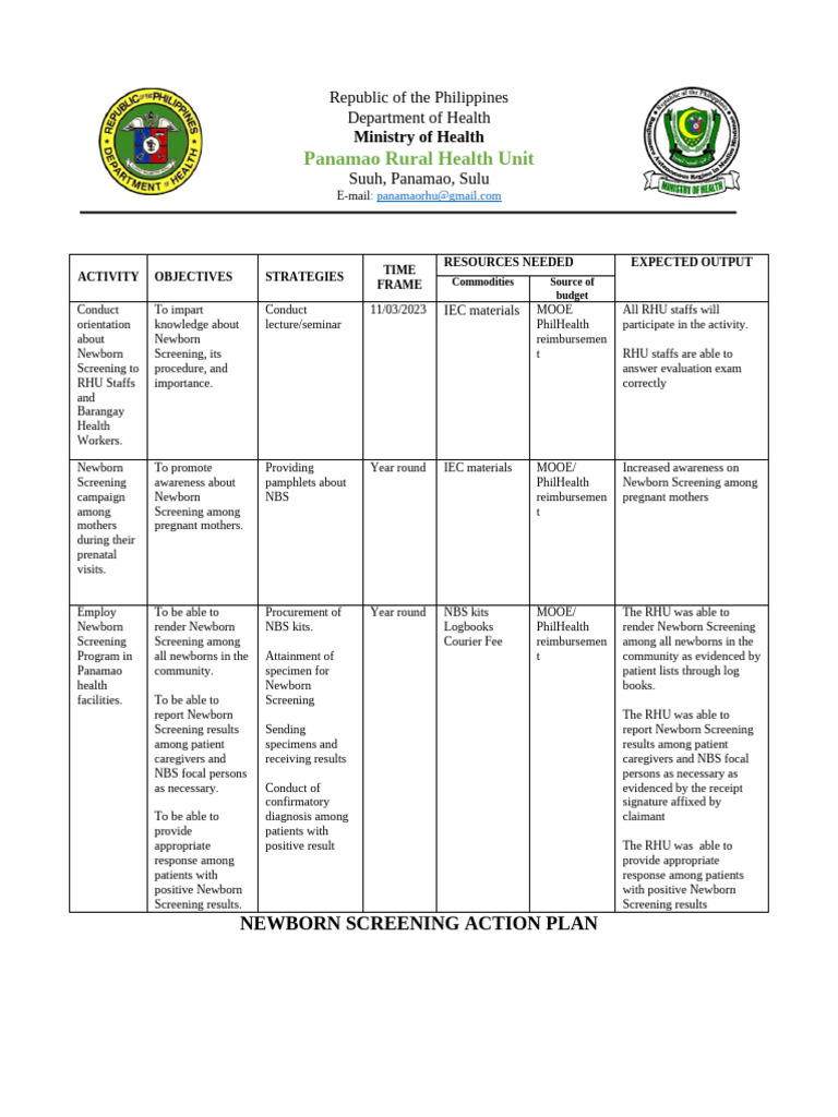 NBS Action Plan | PDF