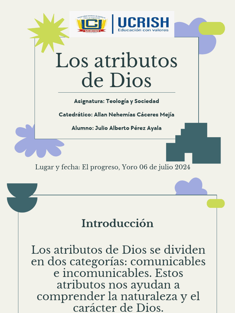 Pérez - Alberto - Los Atributos de Dios | PDF | Dios | Teología