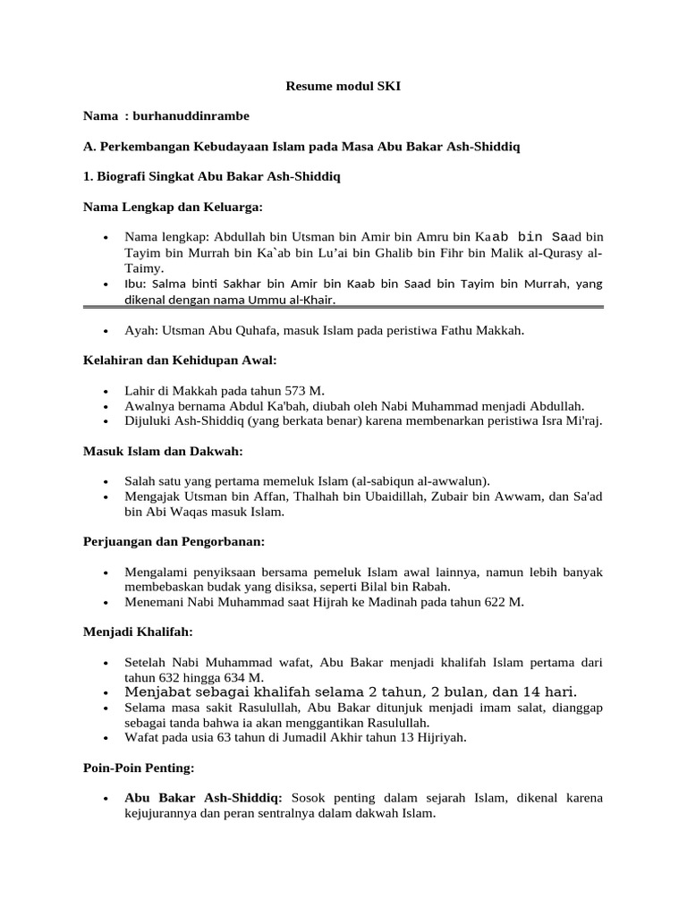 Resume Modul Ski KB 1 | PDF | Religiones abrahámicas | Religiones monoteistas