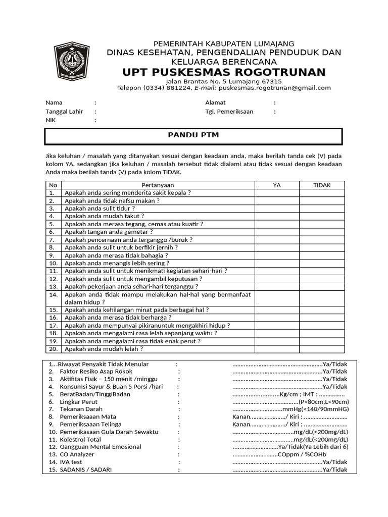 Form Pandu PTM | PDF | Self-Improvement