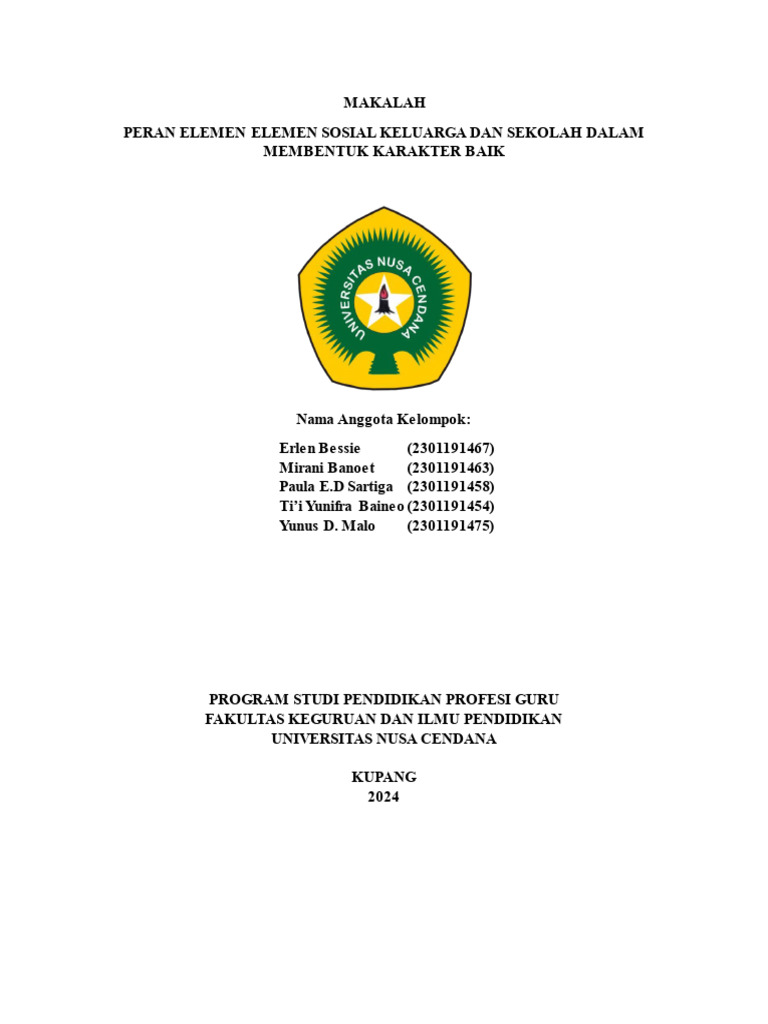 FIX MAKALAH Pend. Karakter Kelompok 2 | PDF