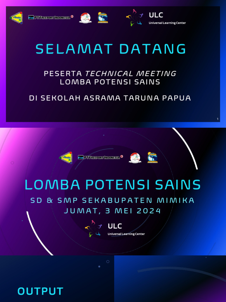 Technical Meeting Lomba Potensi Sains | PDF