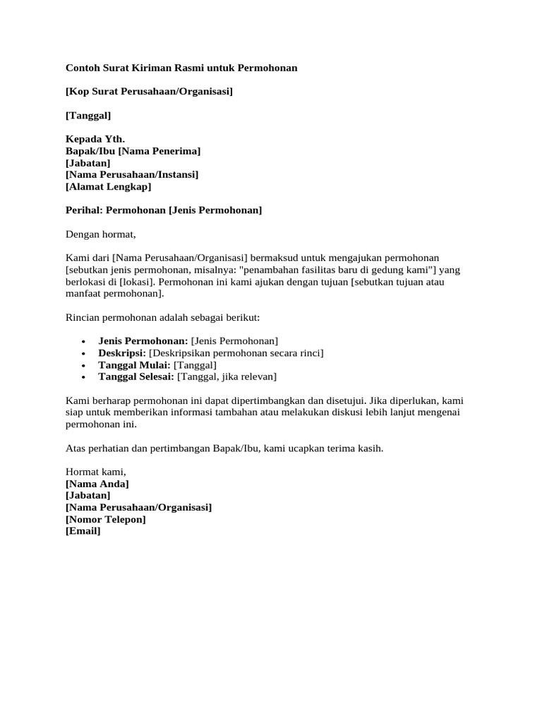 Surat Kiriman Rasmi | PDF