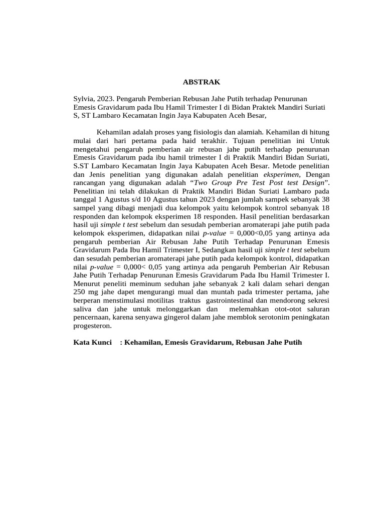 Abstrak Sylvia | PDF