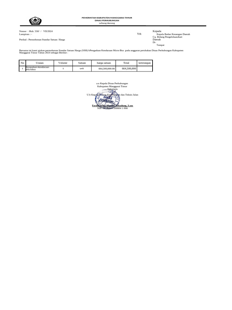 Contoh Permohonan SSH 2024 | PDF