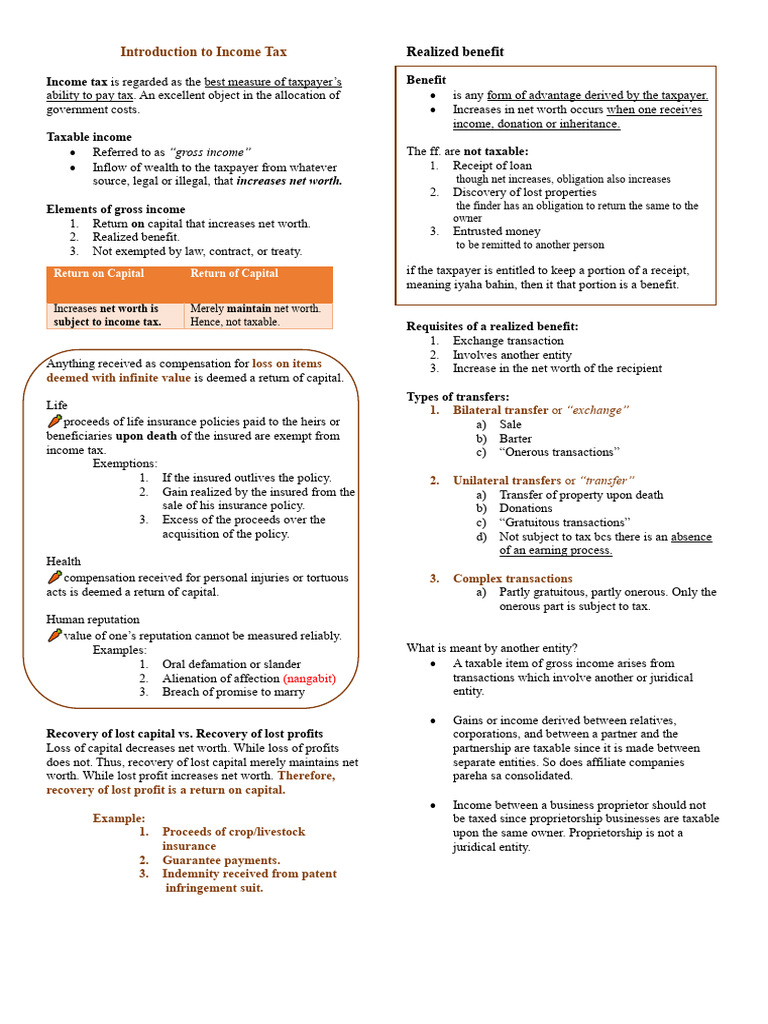 CH 3 - Introduction To Income Tax | PDF | Taxes | Income