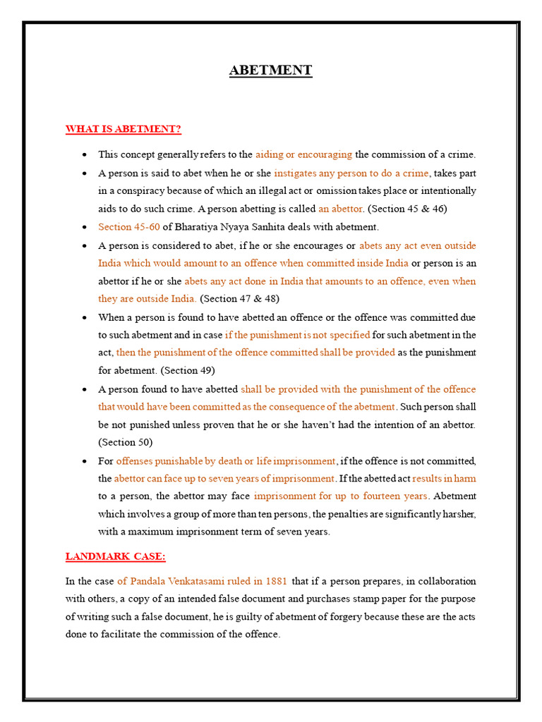 Abetment Assignment | PDF