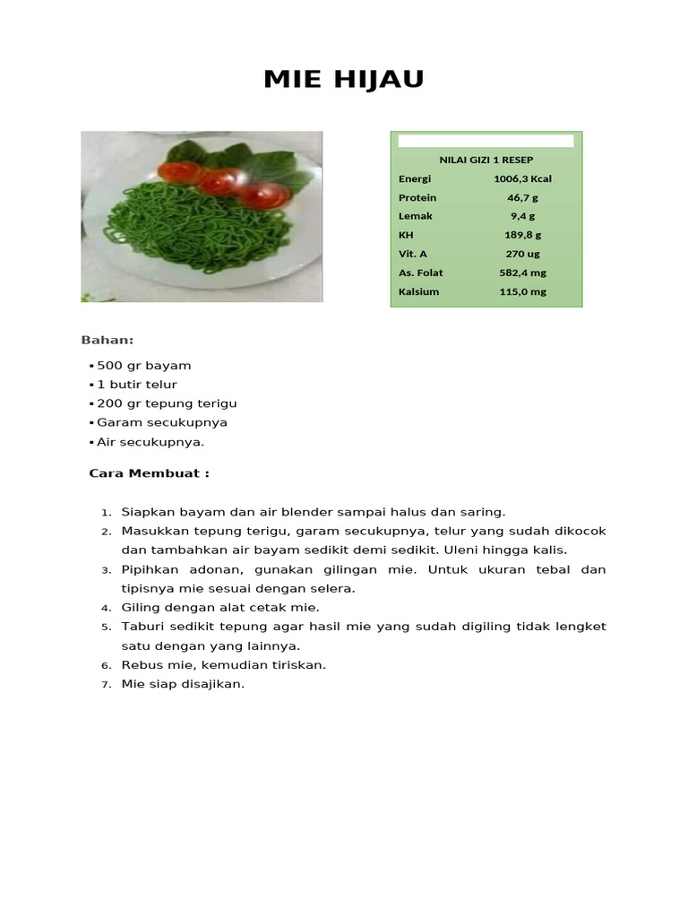 Menu Gembus-1 | PDF
