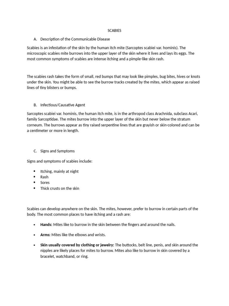 Scabies | PDF