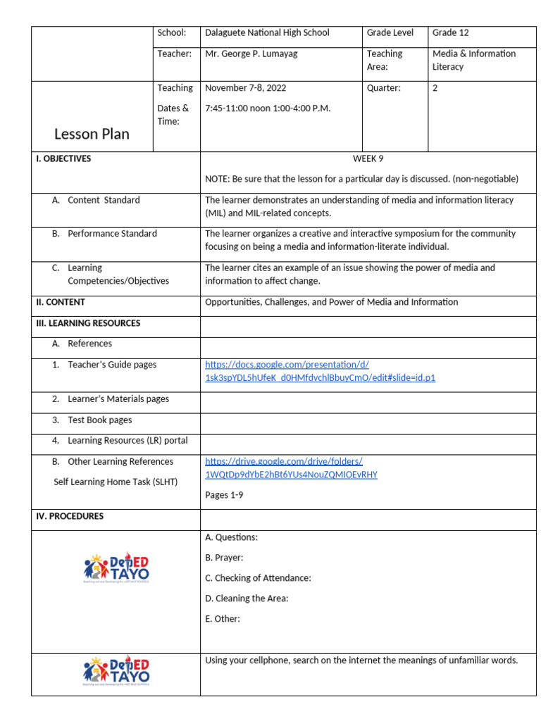 DLP-MIL-Q2-Week 9 Cite An Example of An Issue Showing The Power of ...