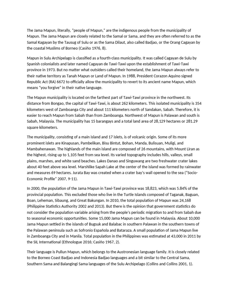 The Jama Mapun | PDF