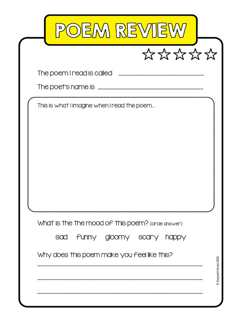 PoemReviewSheets 1 | PDF