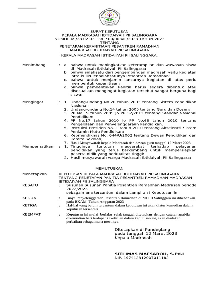 SK SANLAT BU IPAH N 2020 | PDF