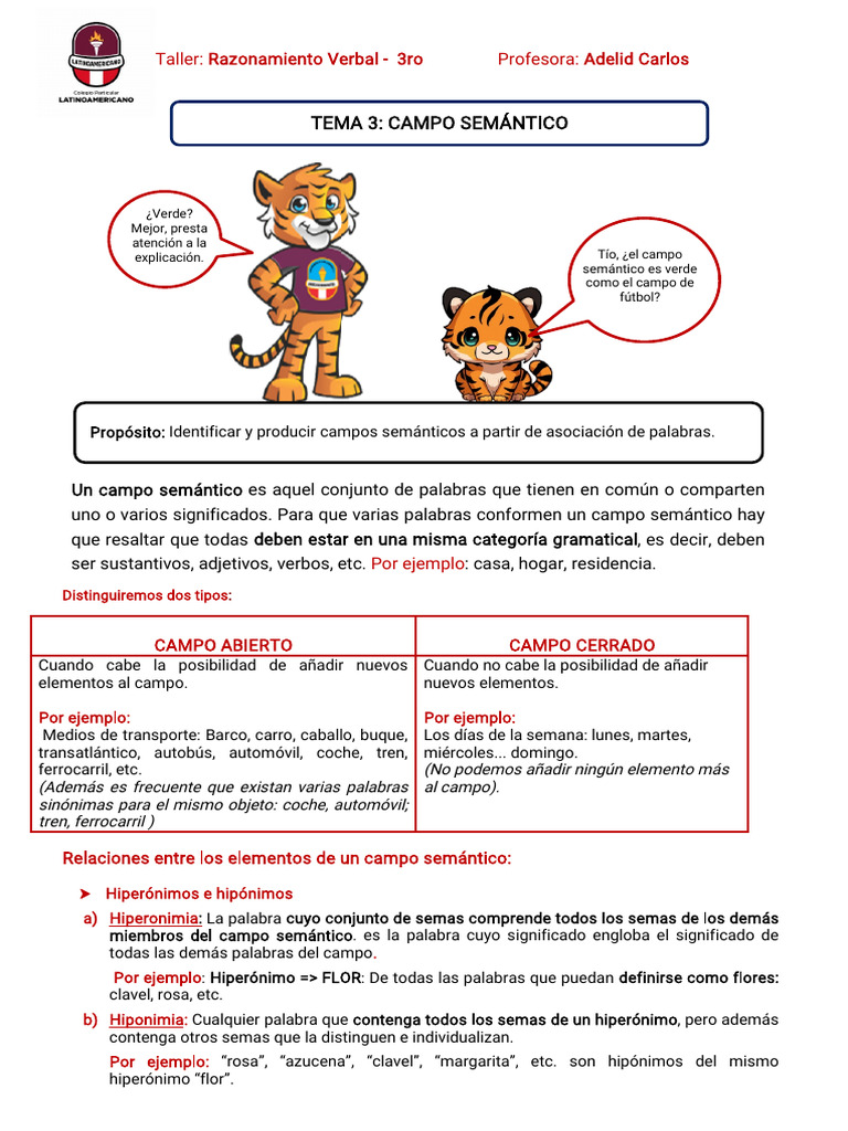 TEMA 3-PRACTICA Raz. Verbal 3ro | PDF
