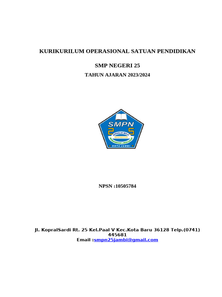 Kosp SMPN 25 Fix | PDF