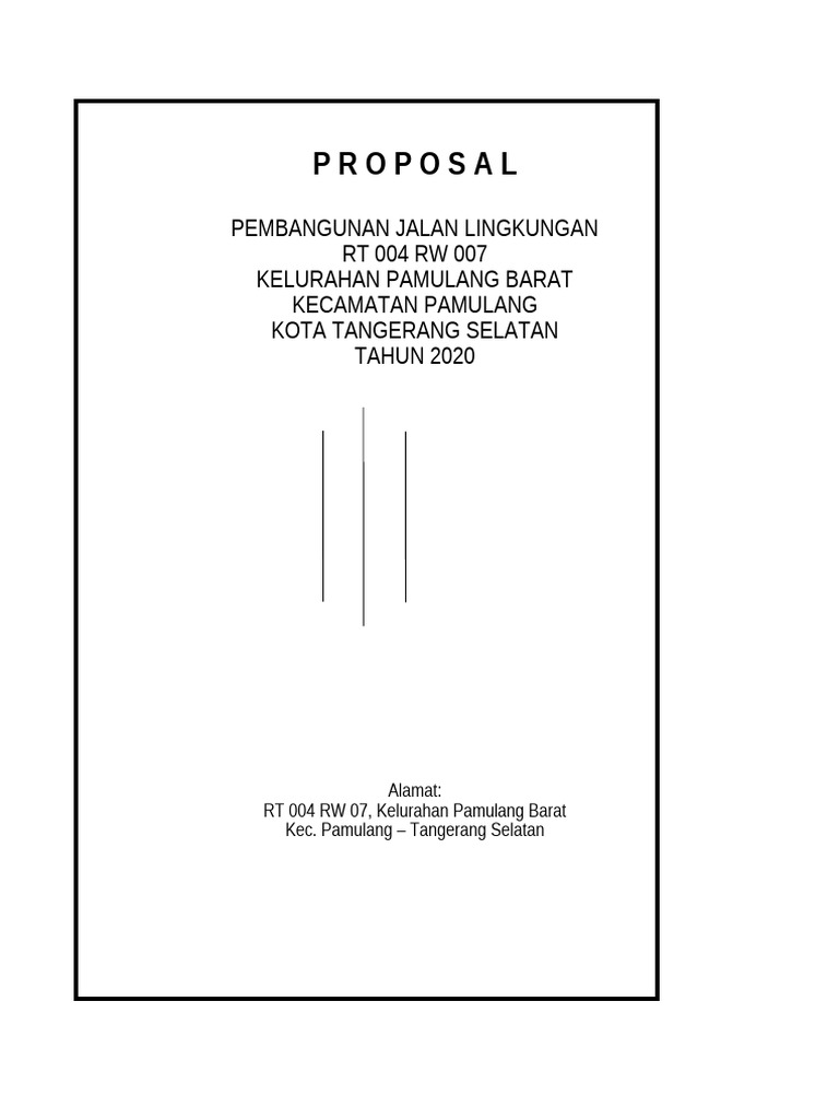 Proposal Perbaikan Jalan Pdf