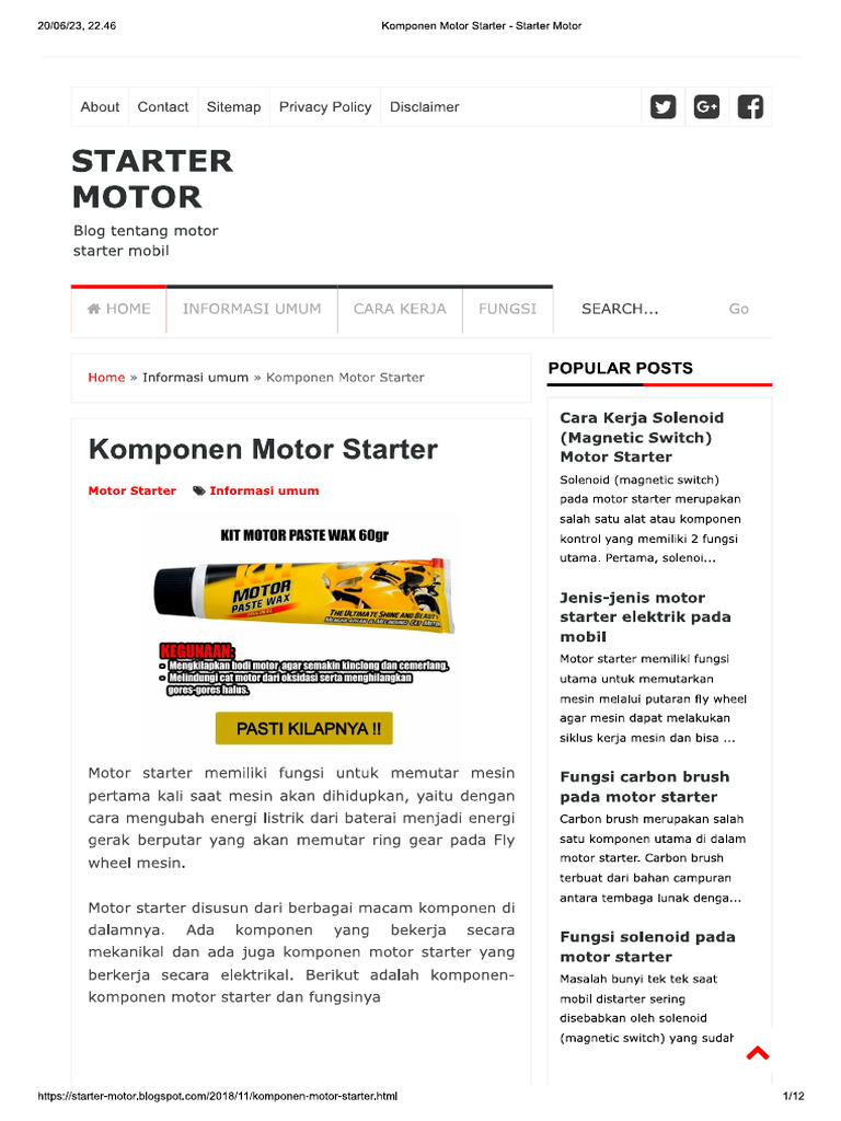 Komponen Starting | PDF