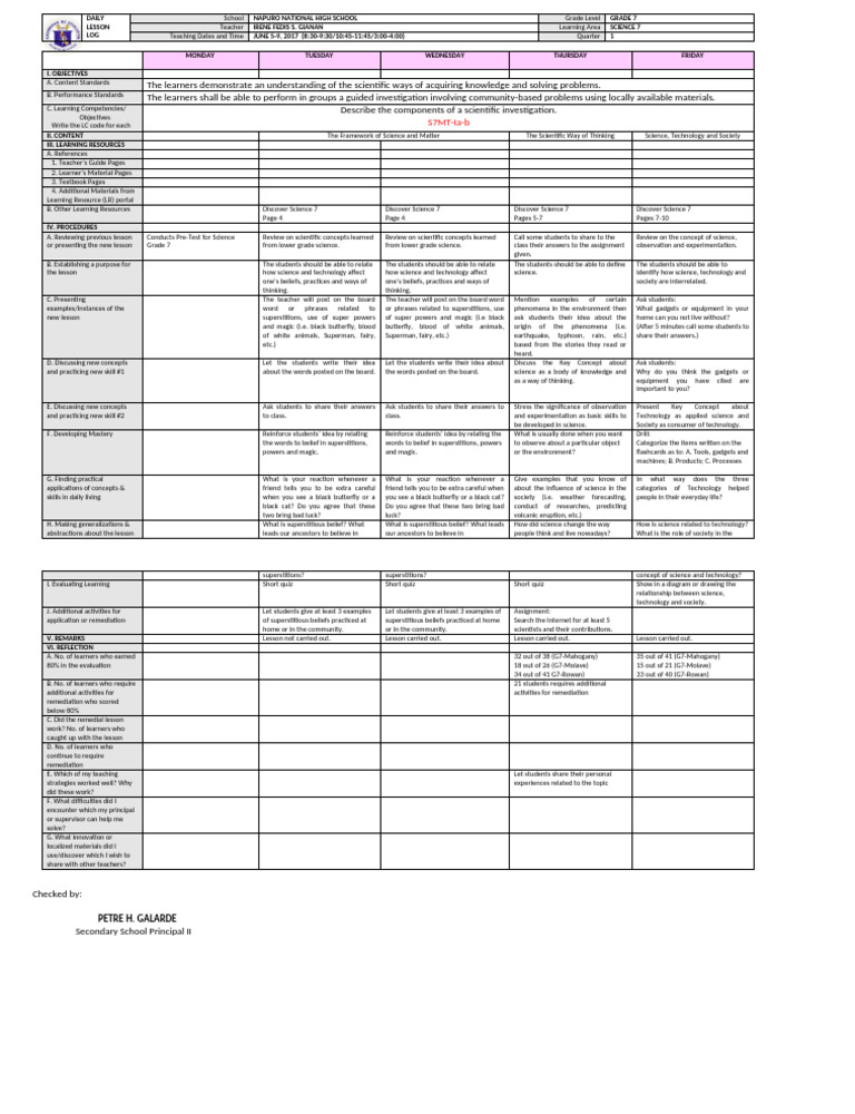 Science 7-1st Week | PDF