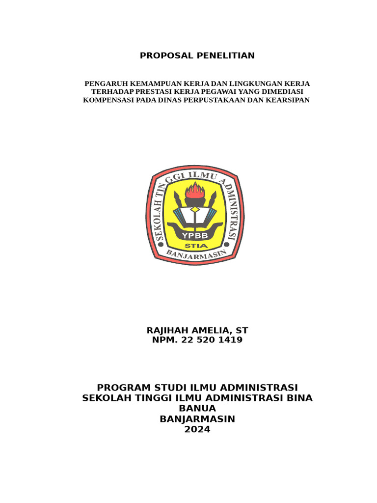 Proposal Penelitian Rajihah Amelia | PDF
