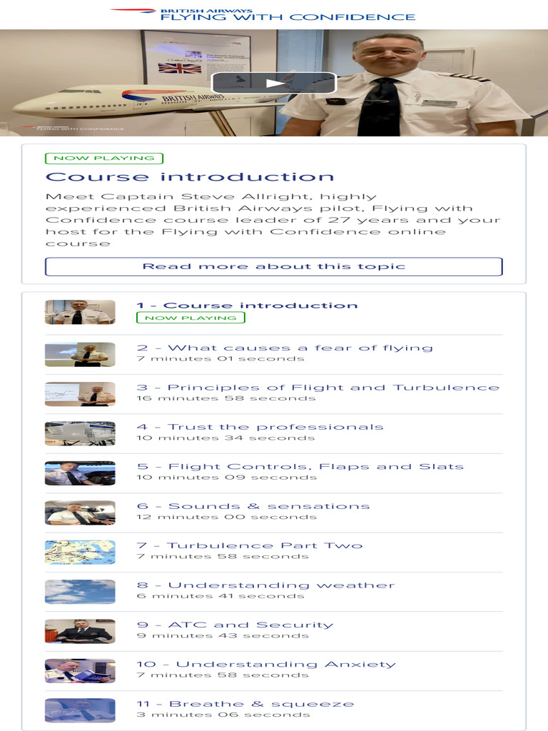 Course Introduction Flying With Confidence | PDF