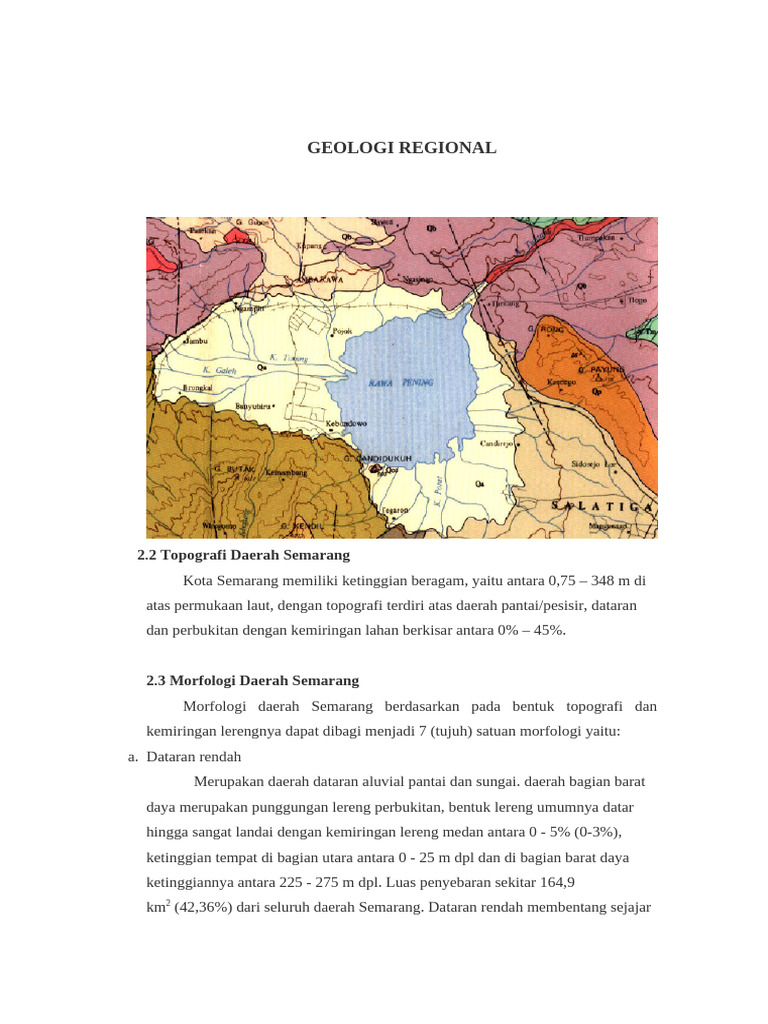 GEOLOGI REGIONAL 2 1 Keadaan Umum Wilaya | PDF