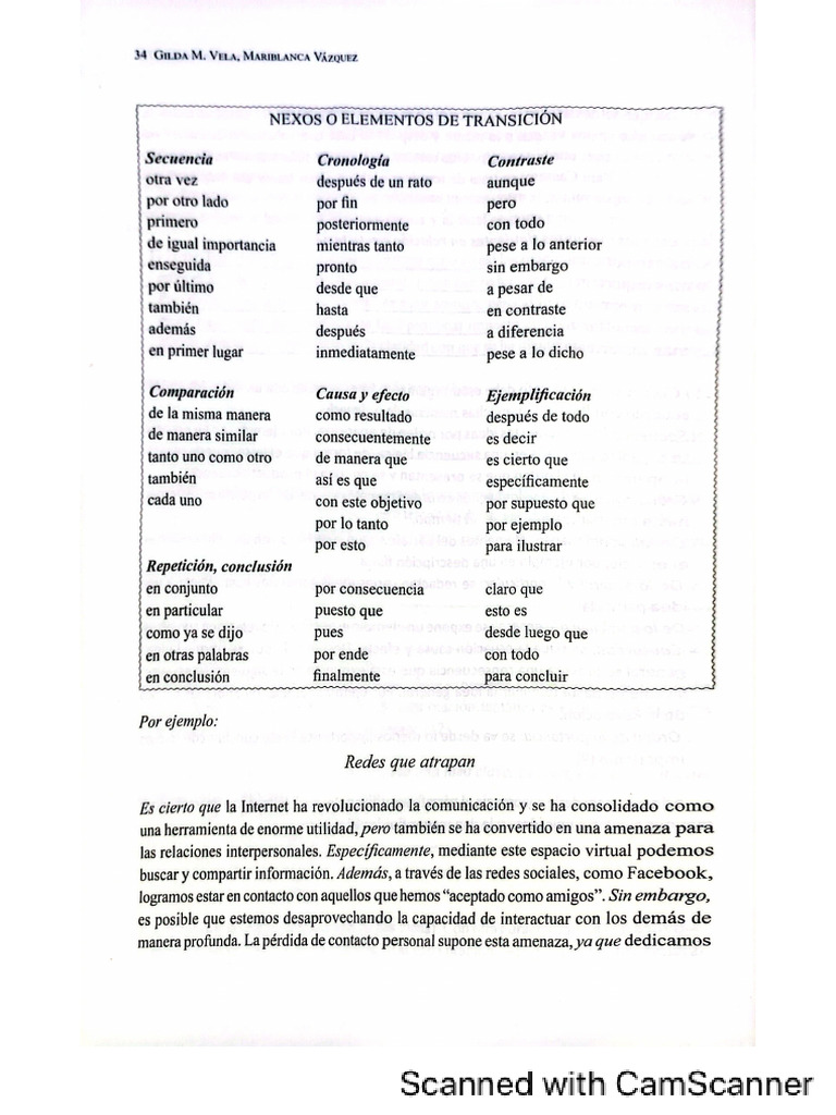 Nexos o Elementos de Transición | PDF