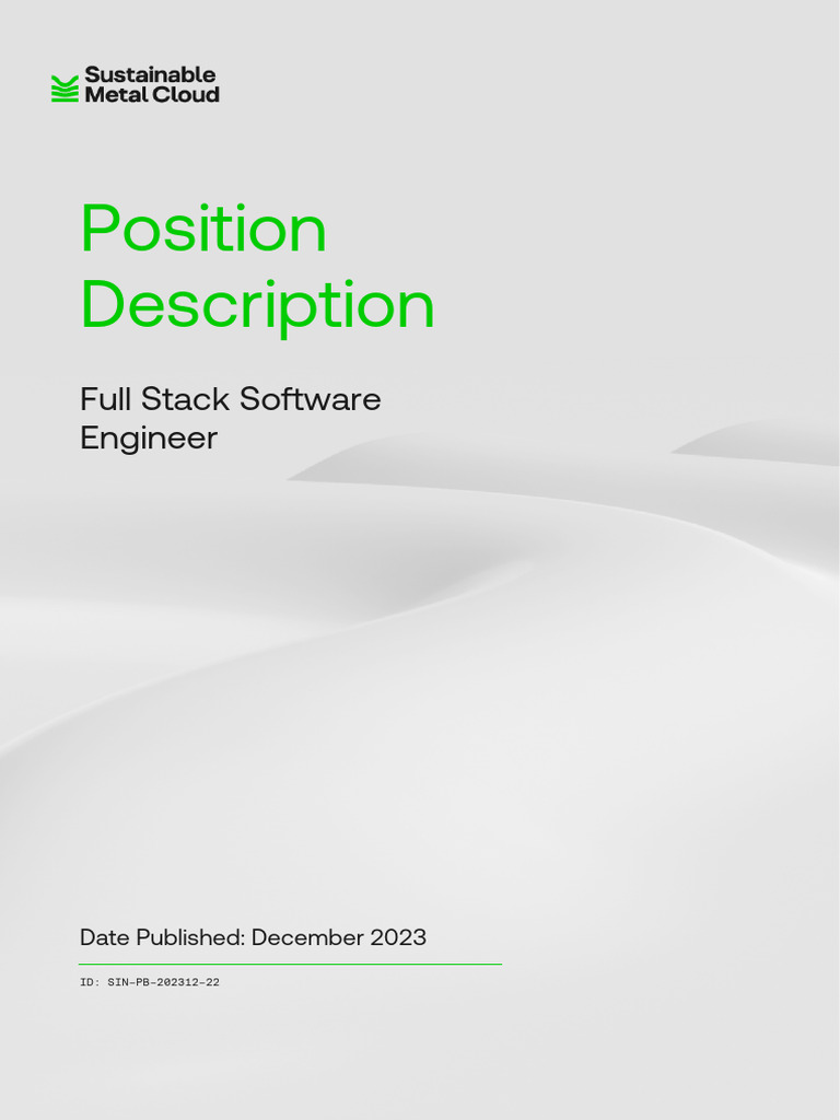 SMC - PD - SIN-PB-202312-22 (Frontend Software Engineer) | PDF