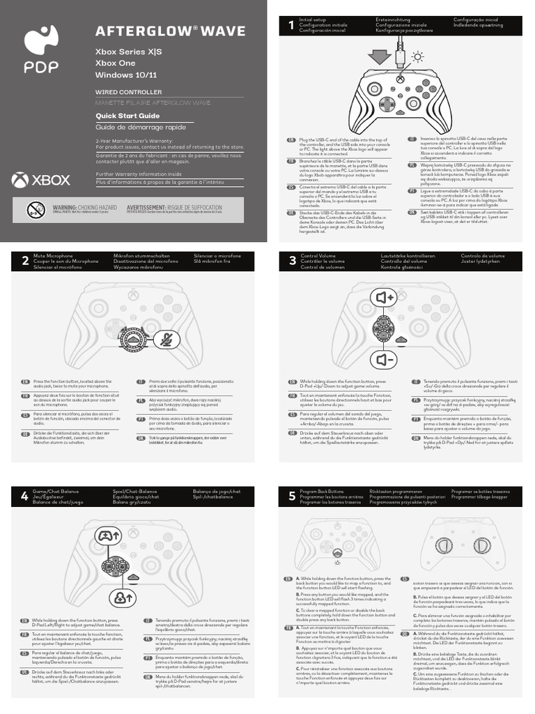 049-024-Xbsx Ag Wave Wired Controller QSG v2 | PDF