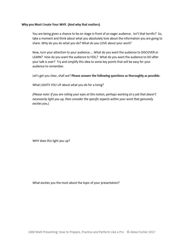 Why You Must Create Your Why | PDF