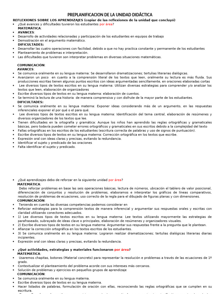 UNIDAD DE APRENDIZAJE 6to A - X 2024 | PDF