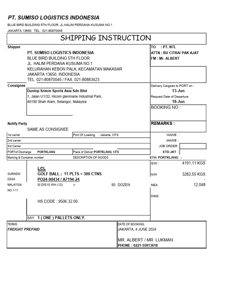 Si LCL JKT-PKG Etd 18 June - 04062024 | PDF