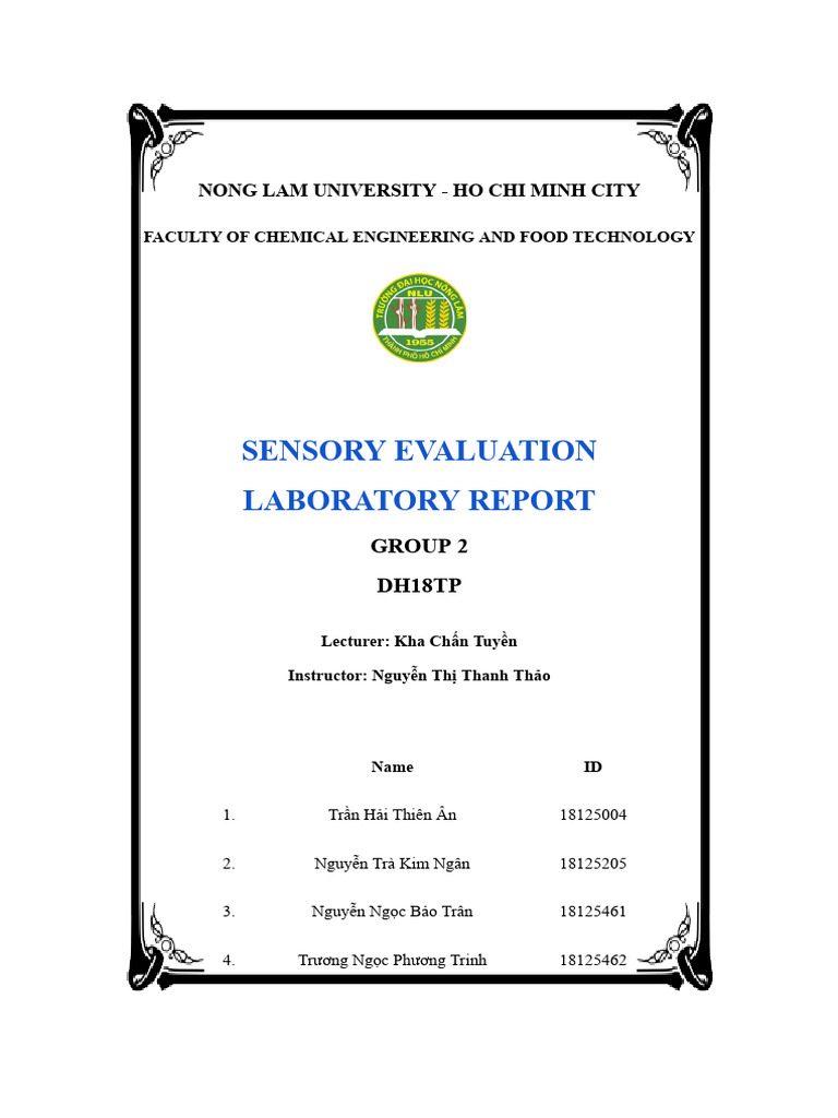 Sensory Evaluation Report | PDF