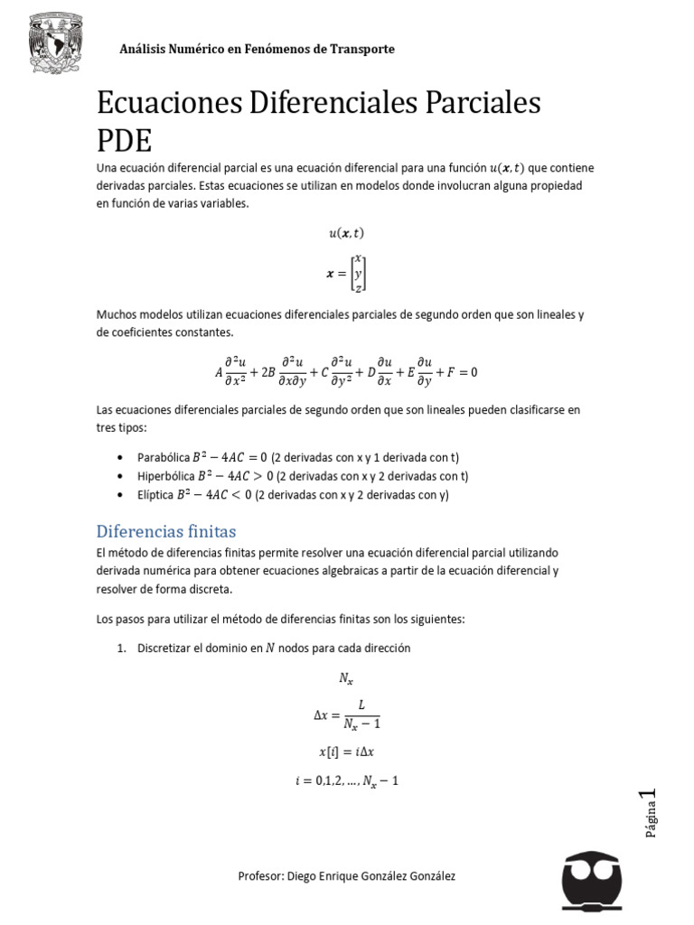 Ecuaciones Diferenciales Parciales 20 | PDF