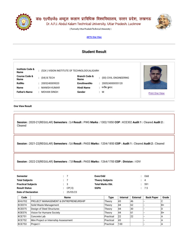 8th Sem One View by AKTU SDC Team | PDF
