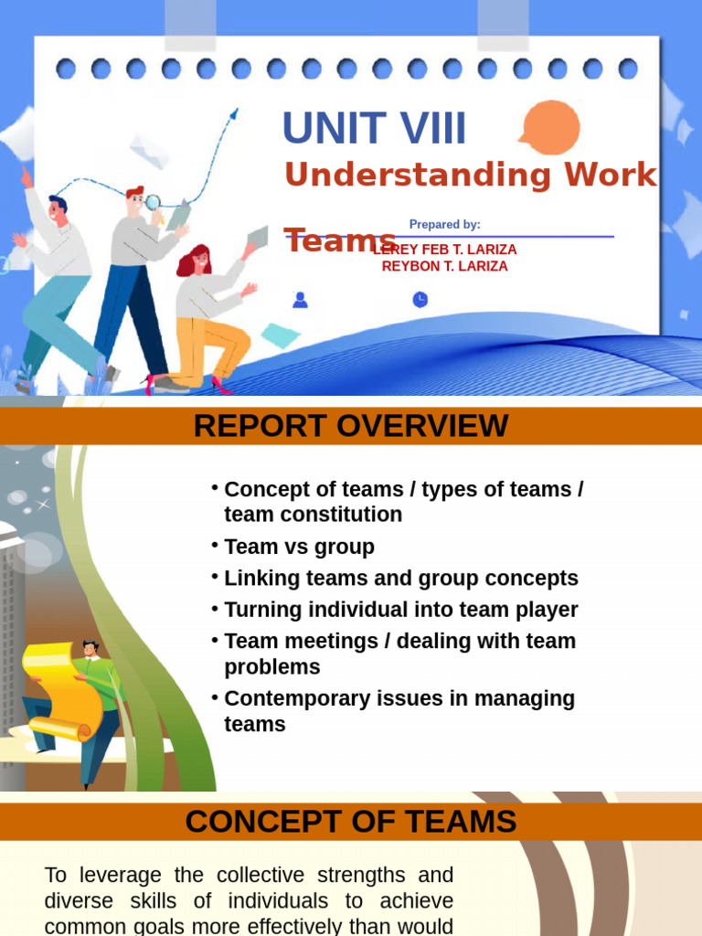 Unit VIII - Understanding Work Teams | PDF