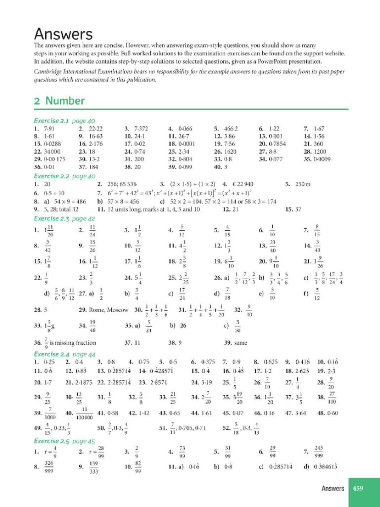 Oxford Cambridge IGCSE 0607 정답 | PDF