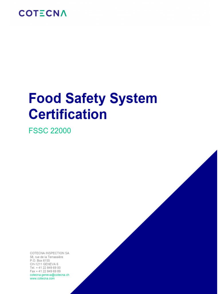 fssc-22000 Certification-Process v6 | PDF