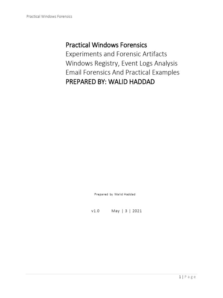Practical Windows Forensics | PDF