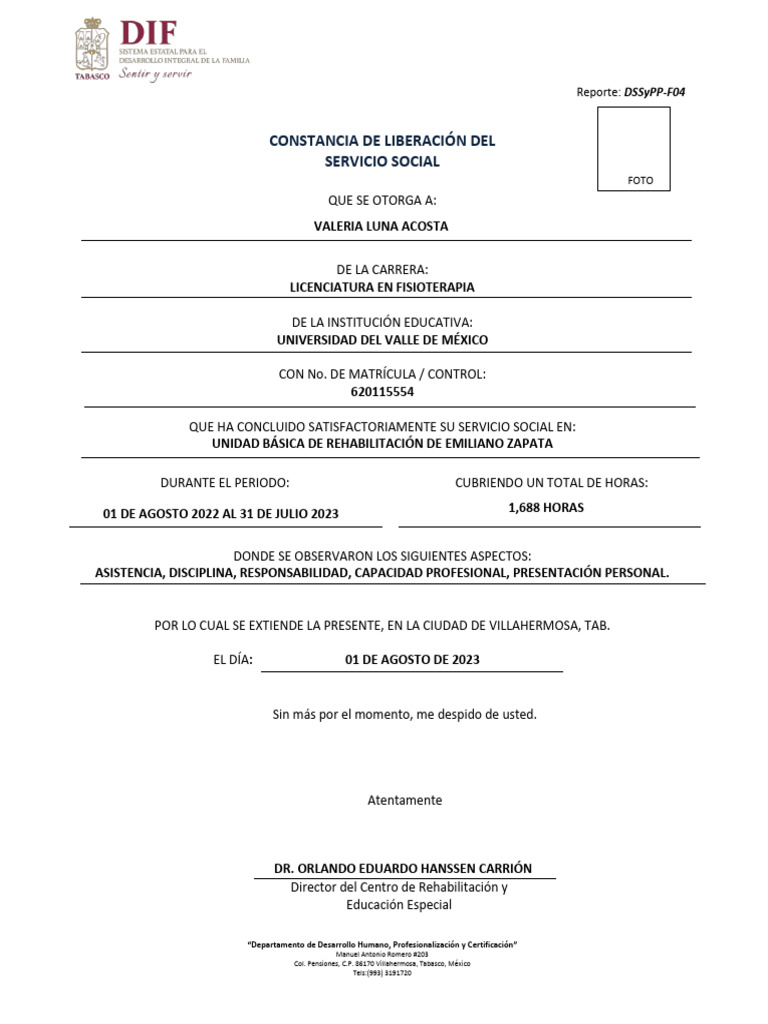 FORMATO Carta de Terminación VLA | PDF