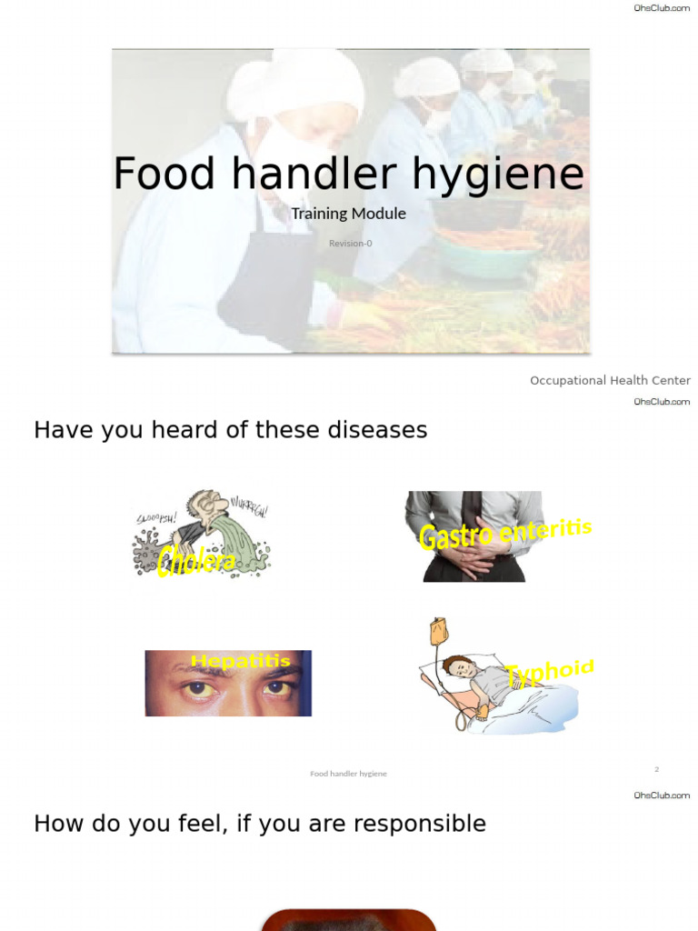 Food Handler Hygiene | PDF | Hygiene | Food Safety